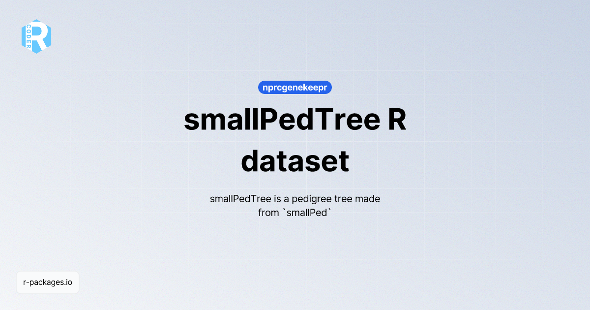 smallPedTree dataset | R PACKAGES