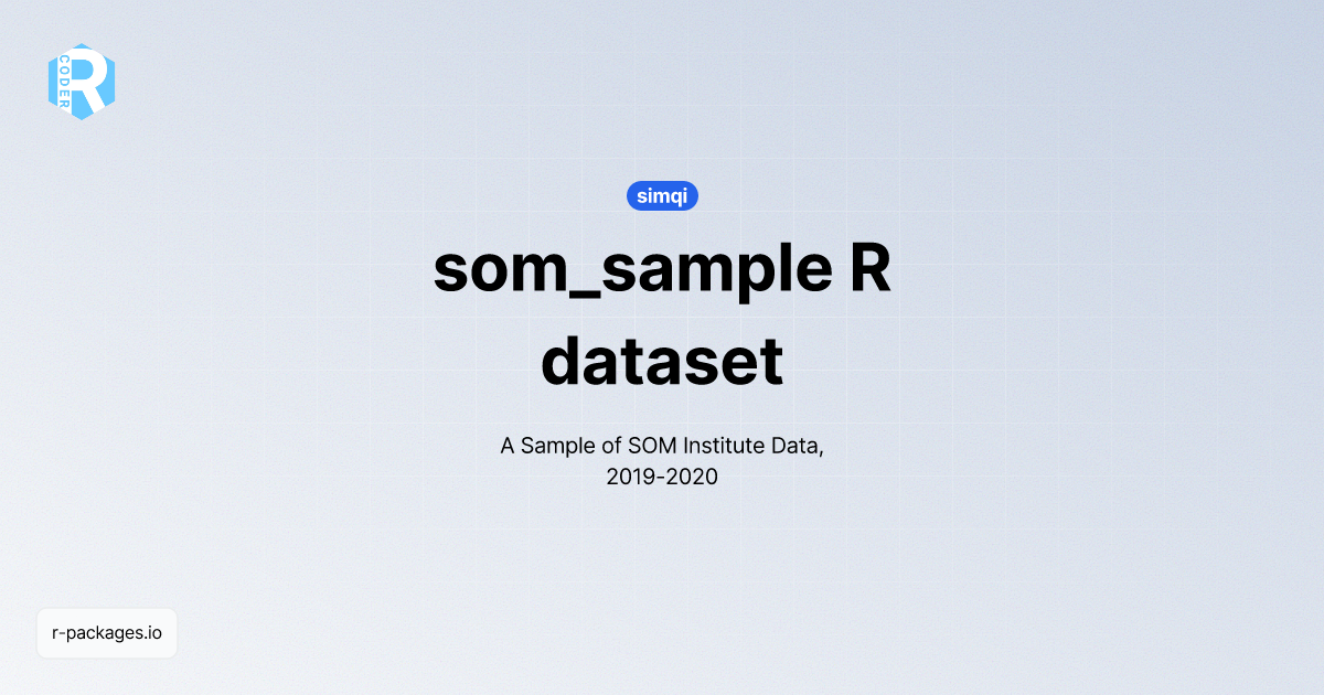 som_sample dataset | R PACKAGES
