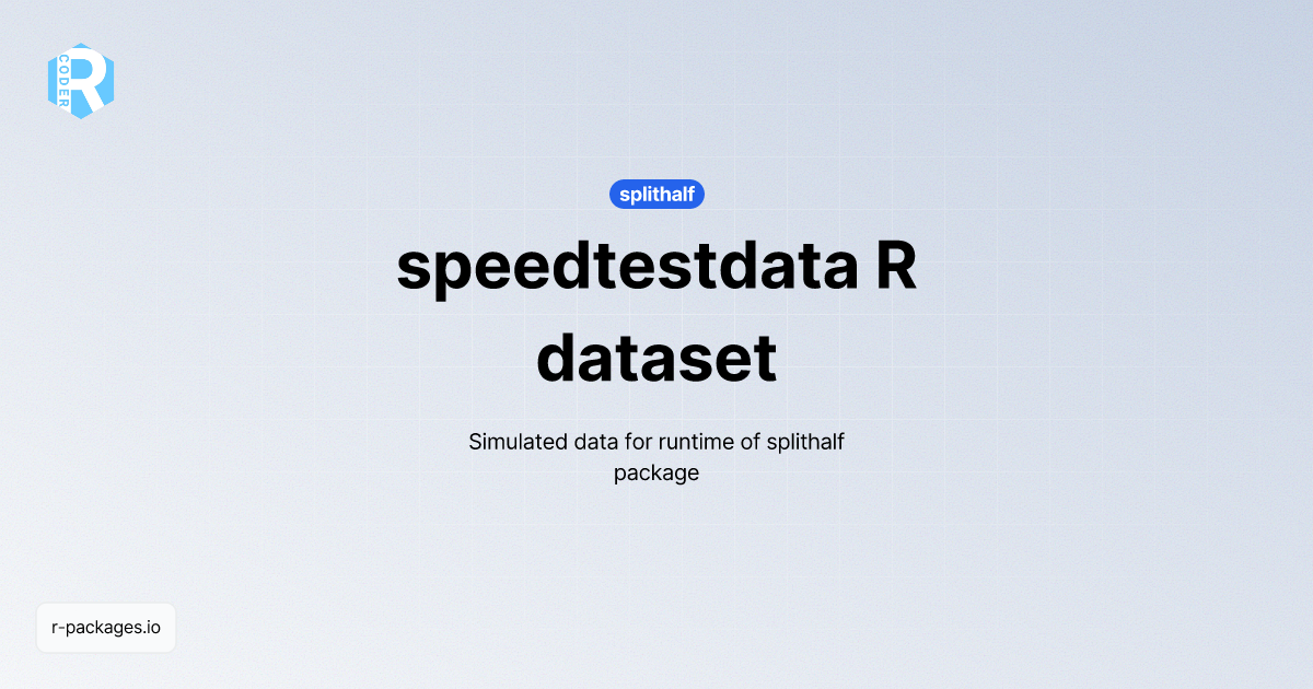 speedtestdata dataset | R PACKAGES