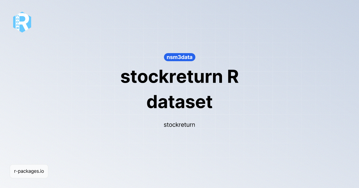 stockreturn dataset | R PACKAGES