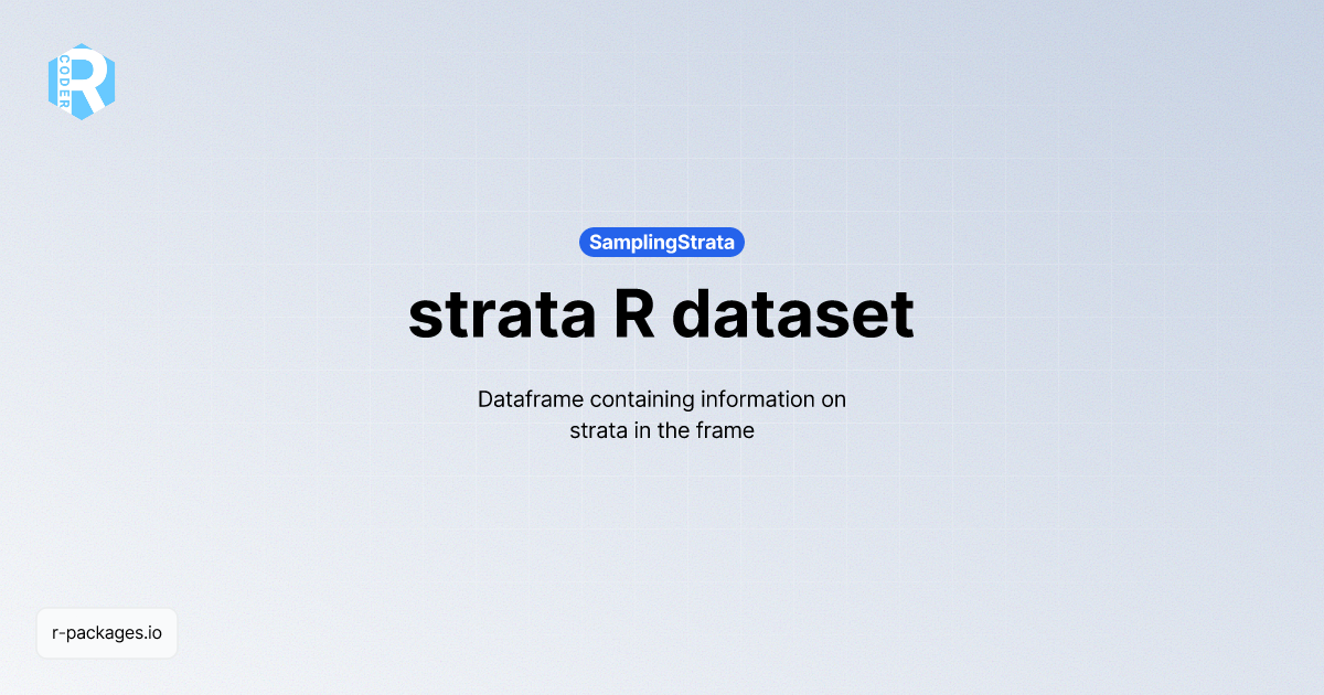 strata dataset | R PACKAGES