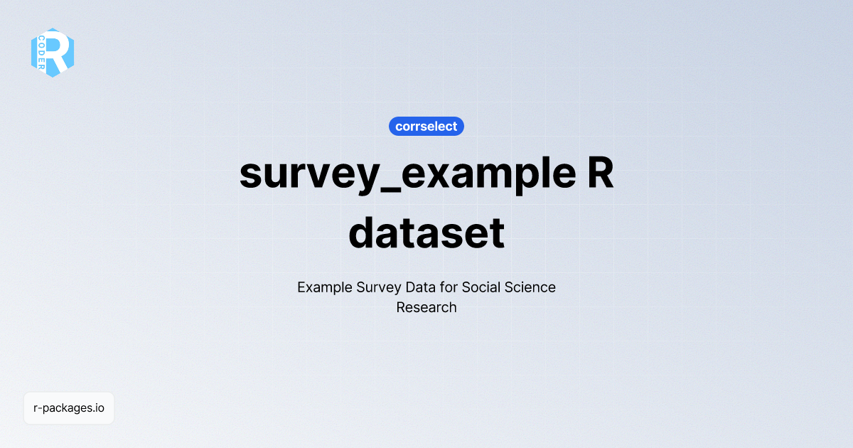 survey_example dataset | R PACKAGES