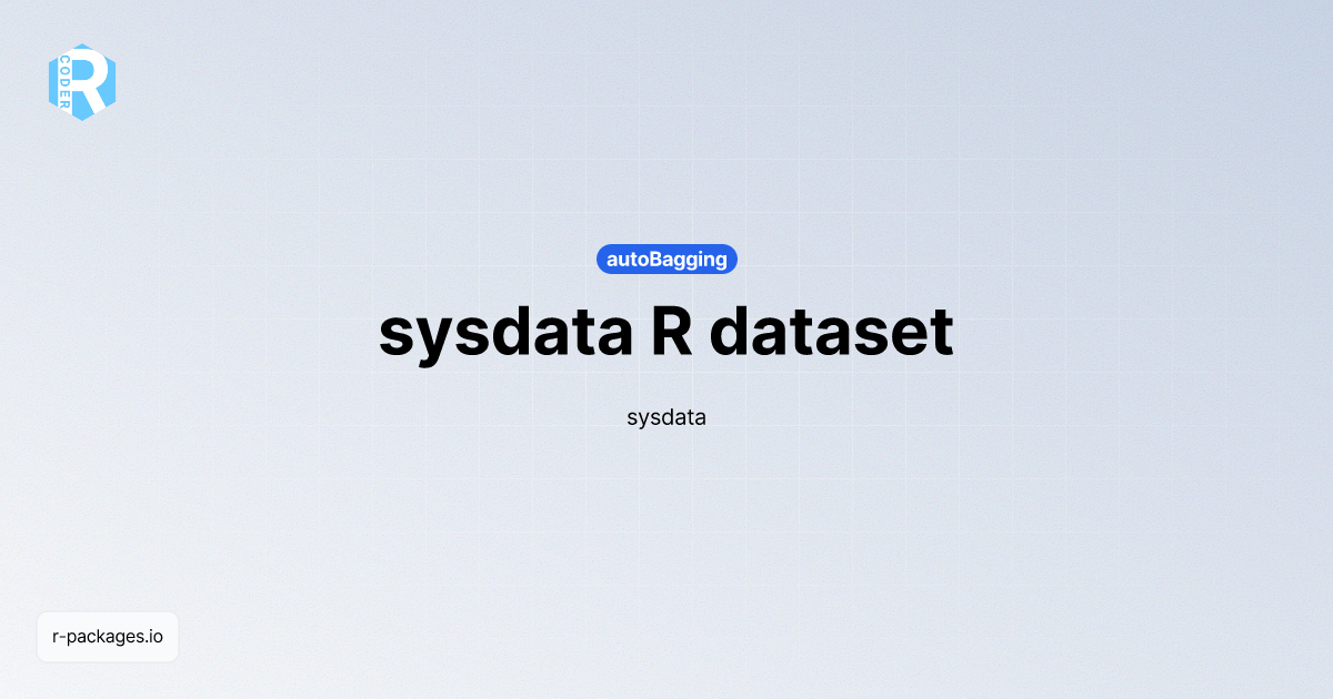 sysdata dataset | R PACKAGES