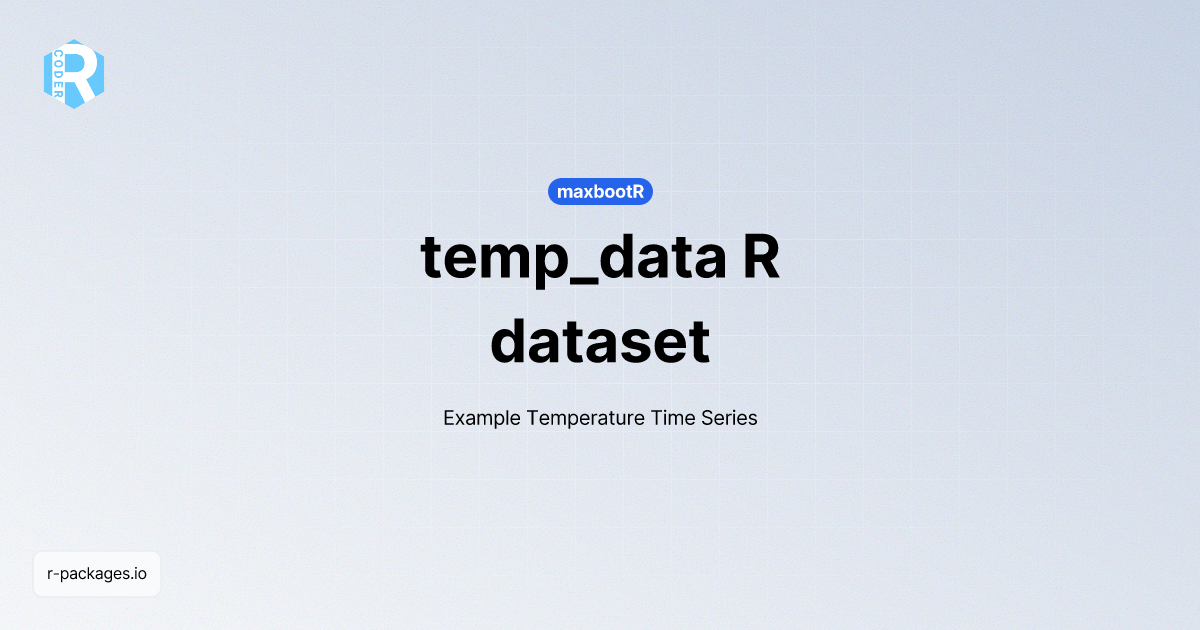 temp_data dataset | R PACKAGES