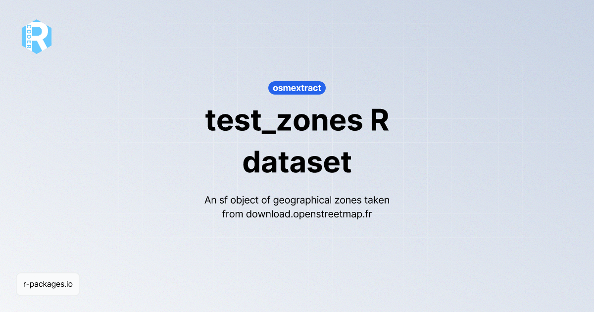 test_zones dataset | R PACKAGES