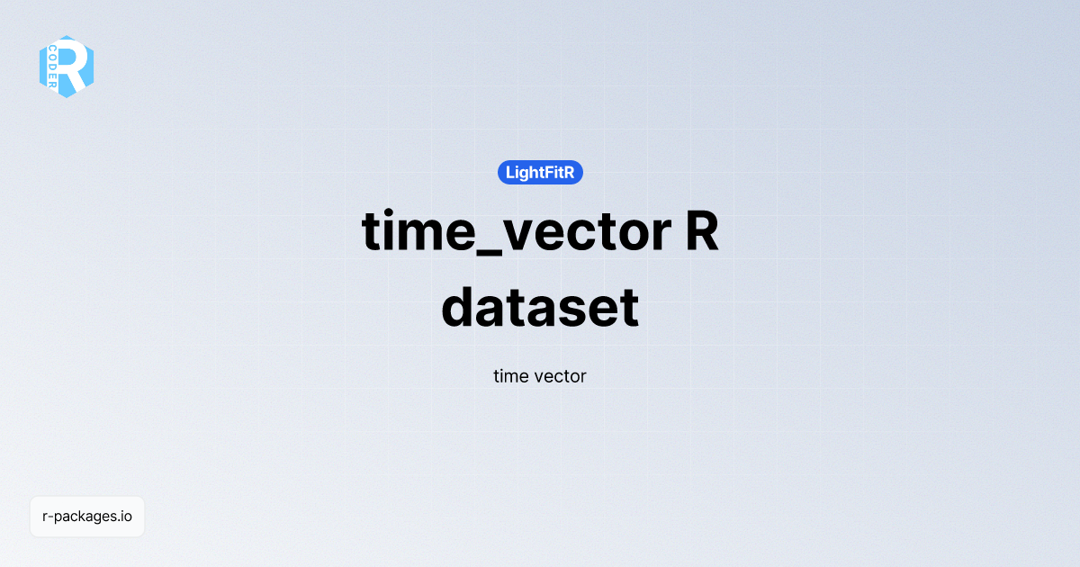 time_vector dataset | R PACKAGES