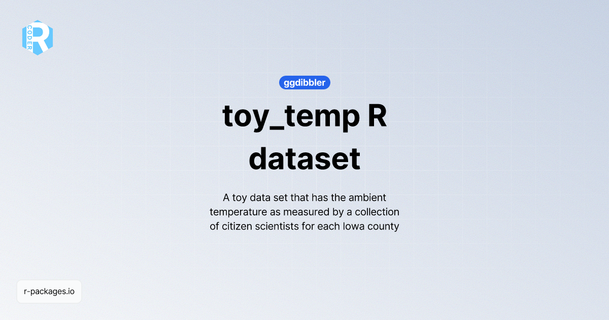 toy_temp dataset | R PACKAGES