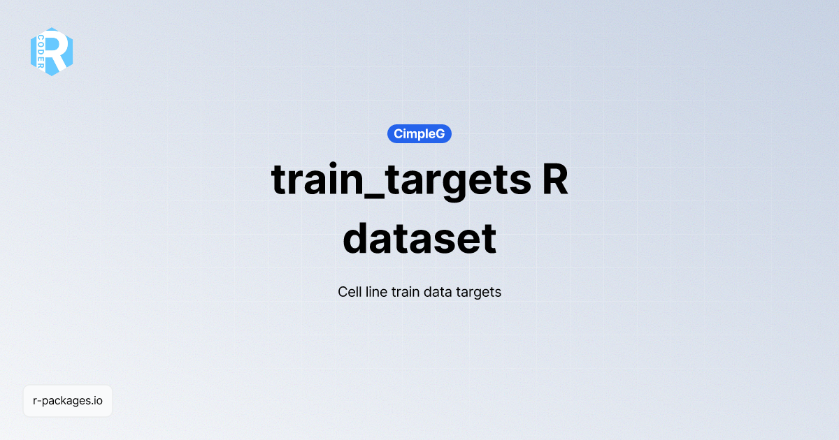 train_targets dataset | R PACKAGES
