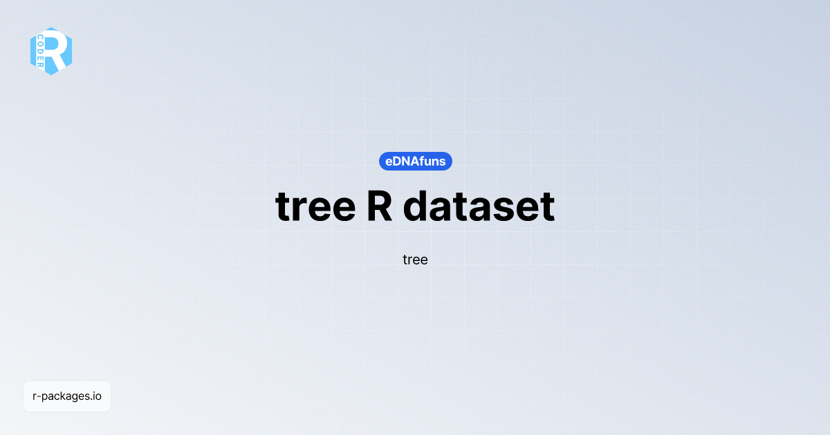 tree dataset | R PACKAGES
