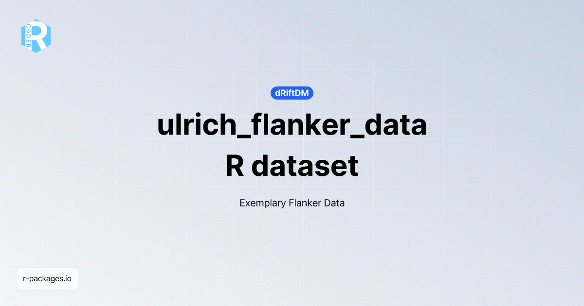 ulrich_flanker_data dataset | R PACKAGES