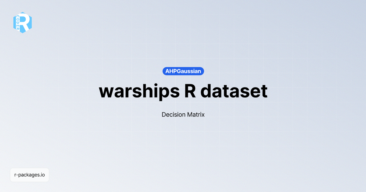 warships dataset | R PACKAGES