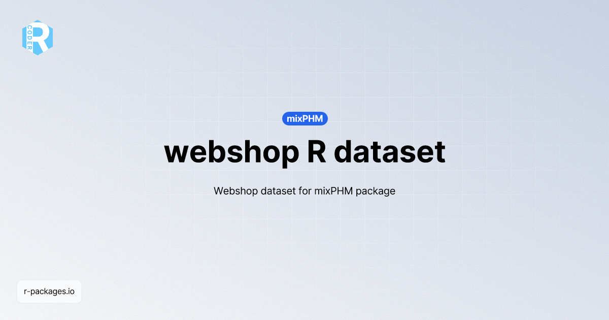 webshop dataset | R PACKAGES