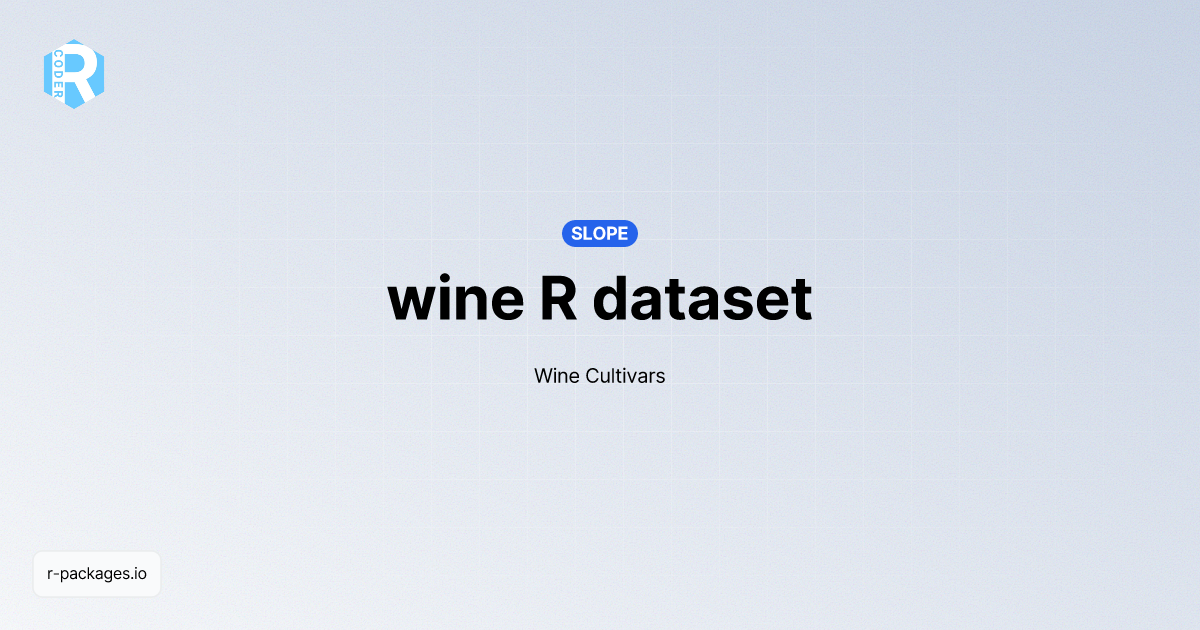 wine dataset | R PACKAGES