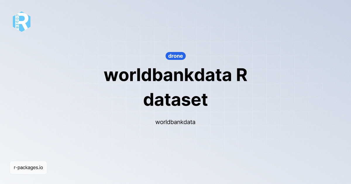 worldbankdata dataset | R PACKAGES