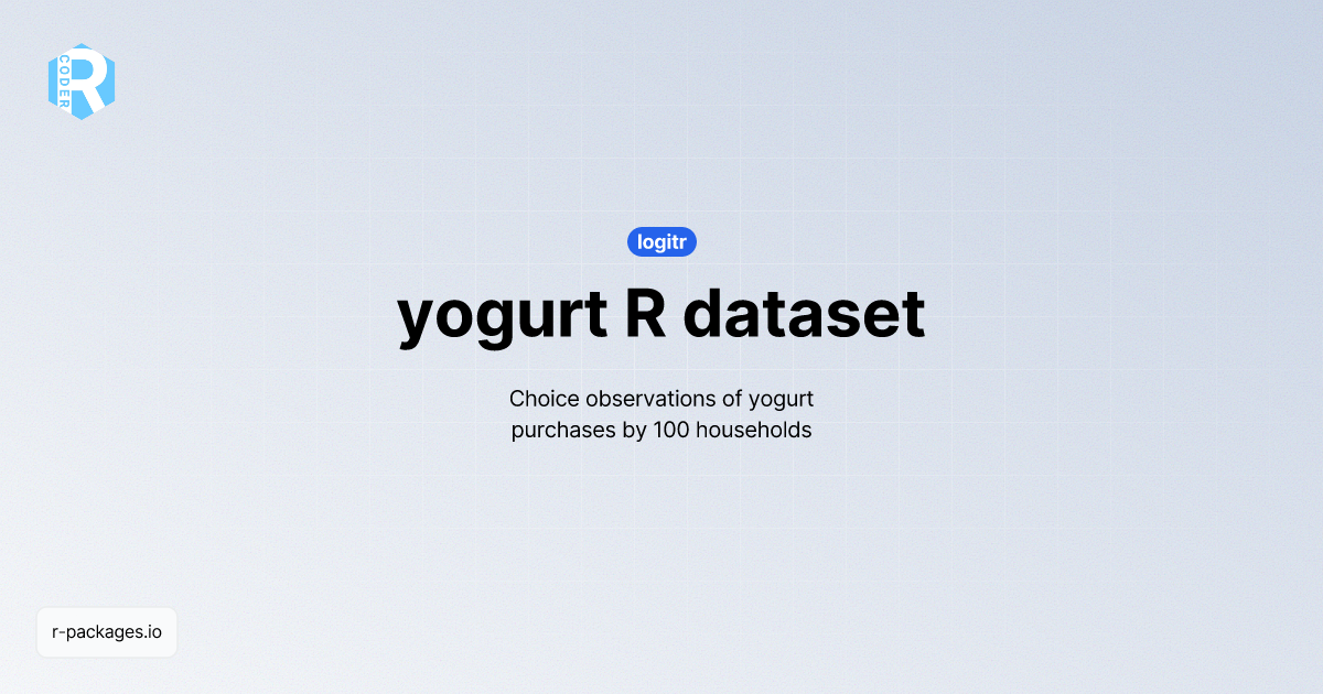 yogurt dataset | R PACKAGES
