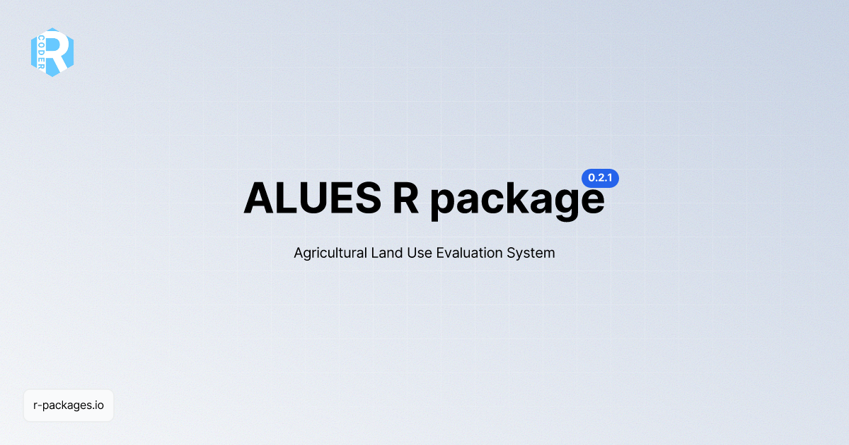 ALUES R package [Documentation] | R PACKAGES