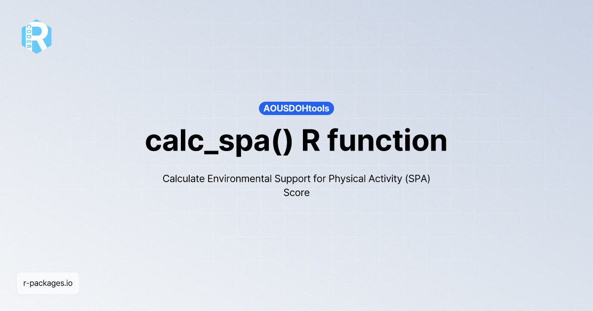 calc_spa() R function from [AOUSDOHtools] | R PACKAGES