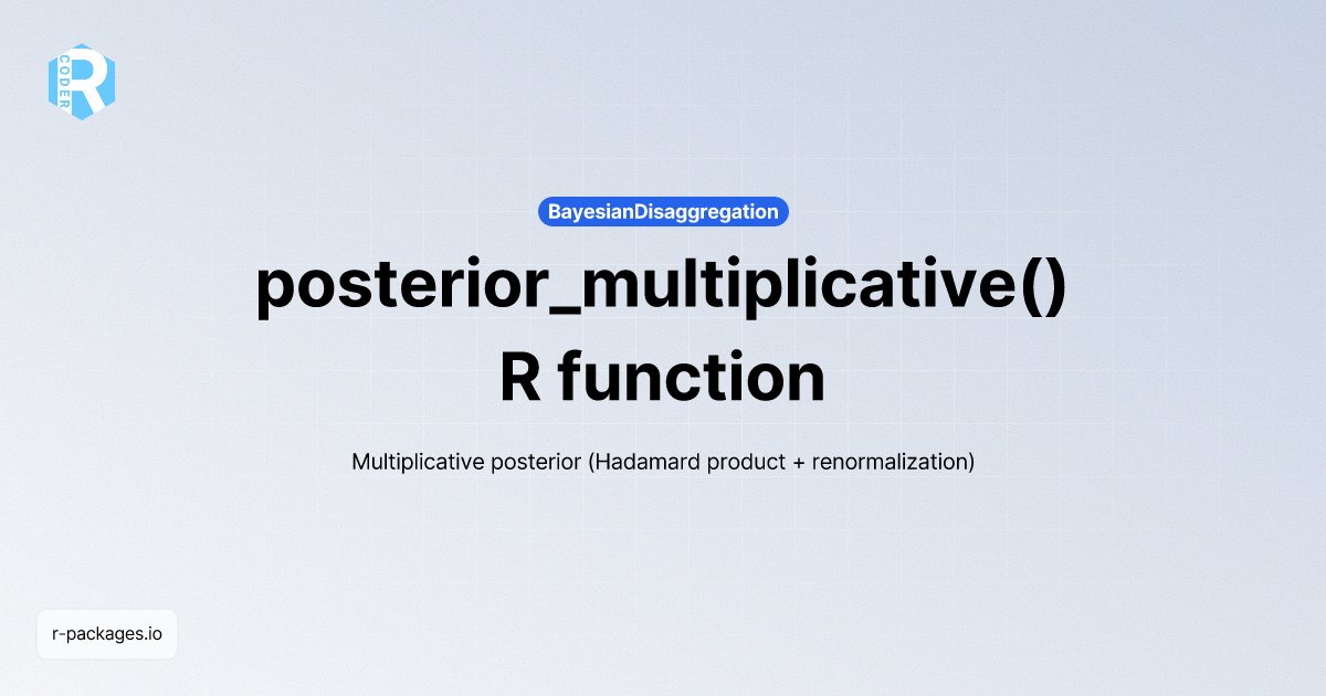 posterior_multiplicative() R function from [BayesianDisaggregation] | R ...