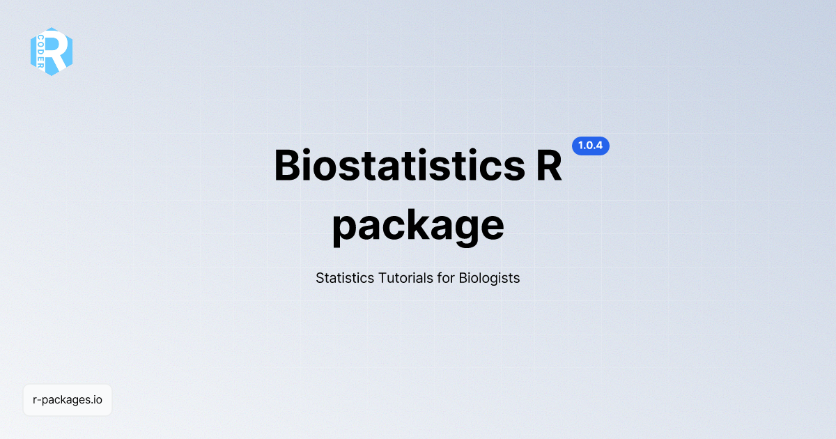 Biostatistics R package [Documentation] | R PACKAGES