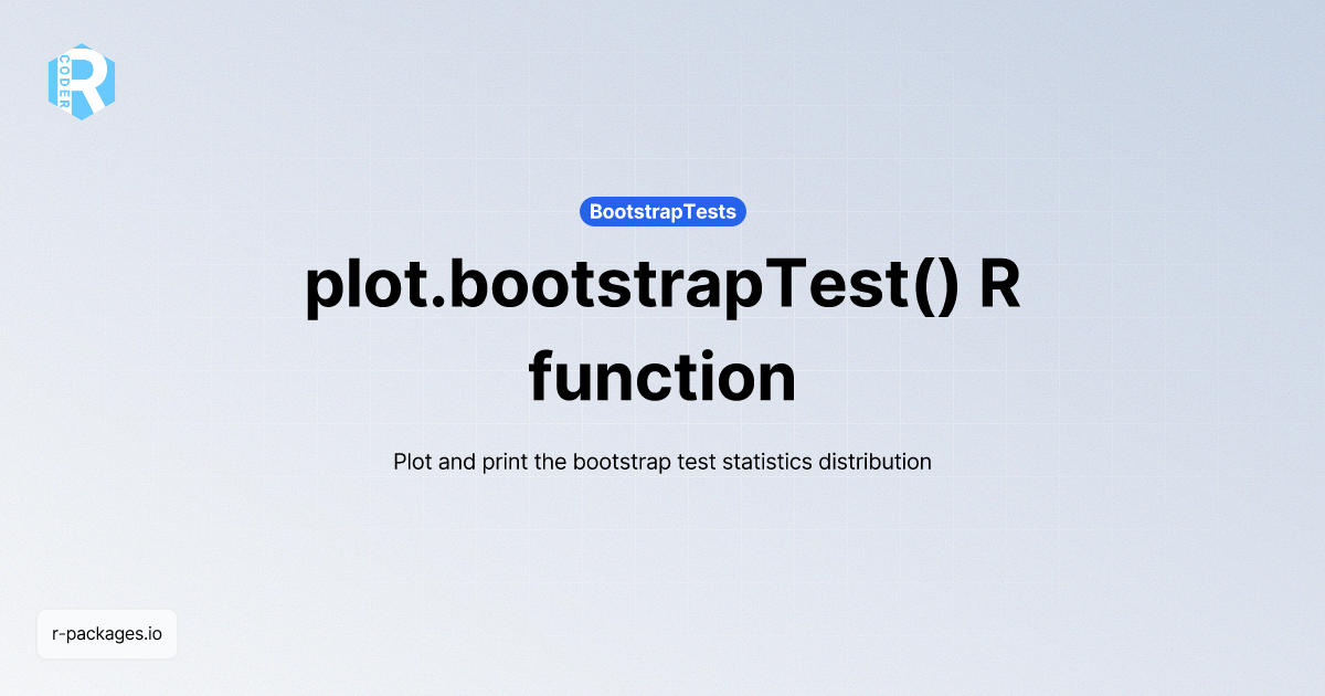 plot.bootstrapTest() R function from [BootstrapTests] | R PACKAGES