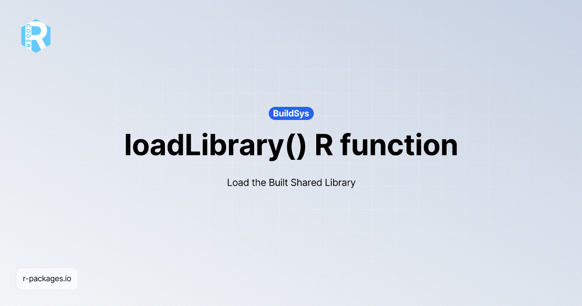loadLibrary() R function from [BuildSys] | R PACKAGES