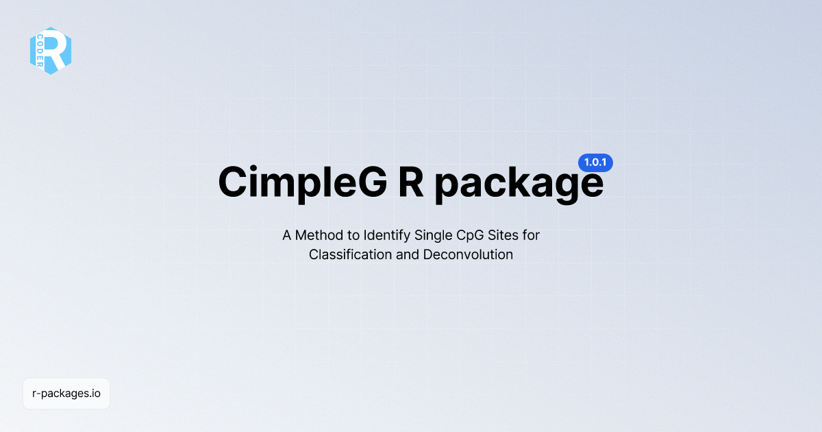 CimpleG R package [Documentation] | R PACKAGES