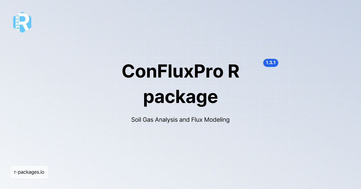 ConFluxPro R package [Documentation] | R PACKAGES