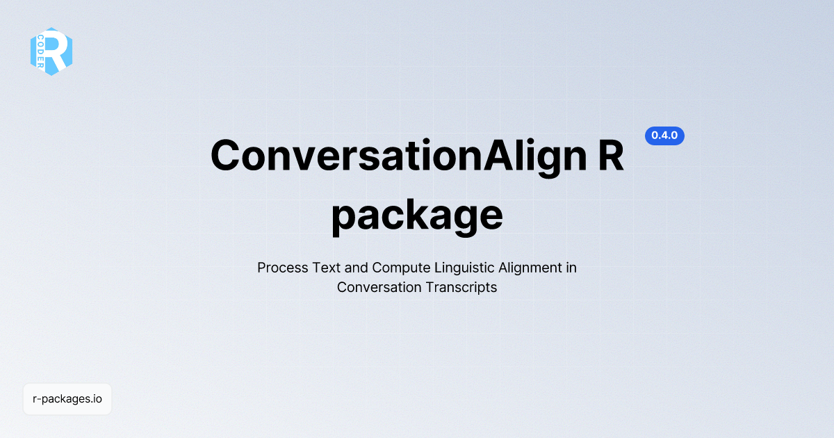 ConversationAlign R package [Documentation] | R PACKAGES