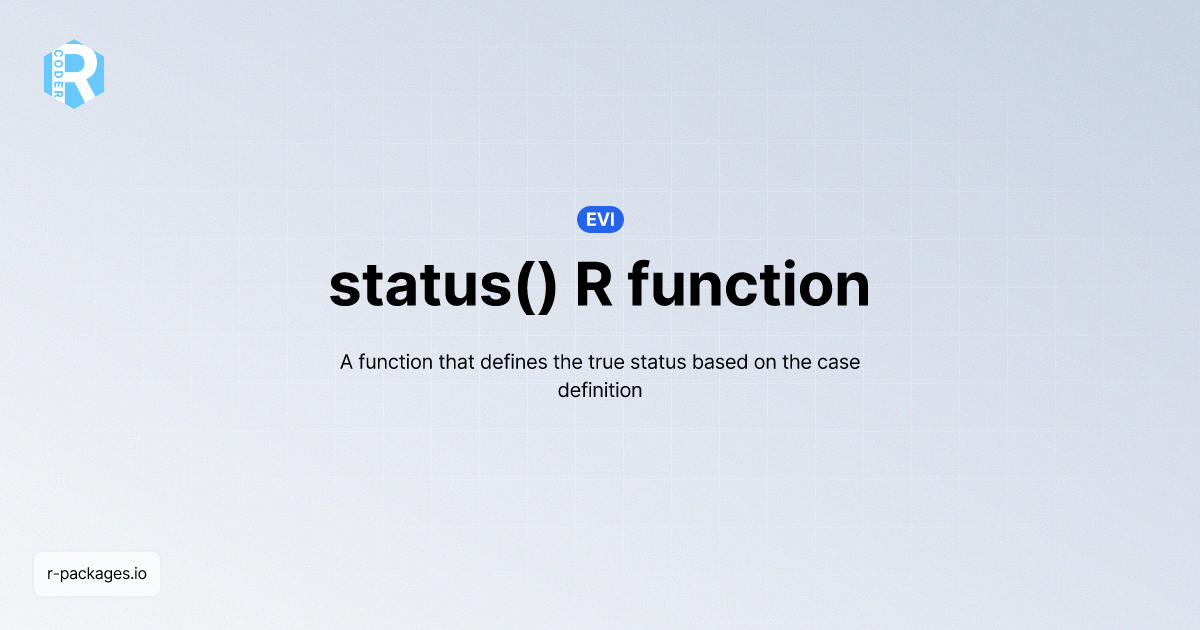 status() R function from [EVI] | R PACKAGES