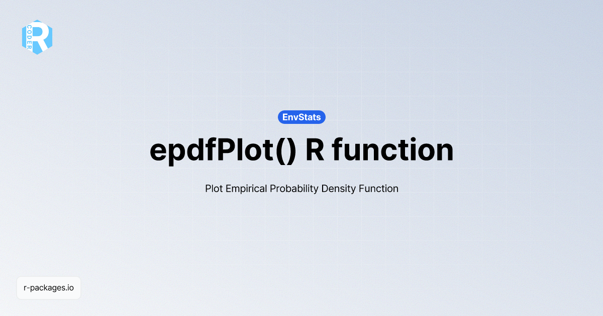 epdfPlot() R function from [EnvStats] | R PACKAGES