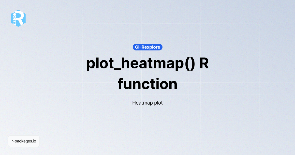 plot_heatmap() R function from [GHRexplore] | R PACKAGES