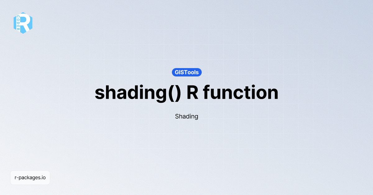 shading() R function from [GISTools] | R PACKAGES