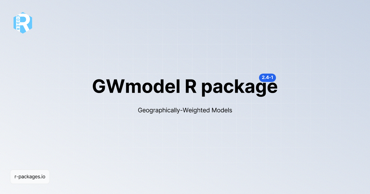 GWmodel R package [Documentation] | R PACKAGES