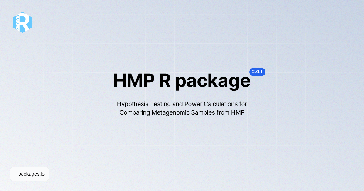 HMP R package [Documentation] | R PACKAGES