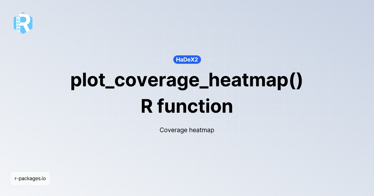 plot_coverage_heatmap() R function from [HaDeX2] | R PACKAGES