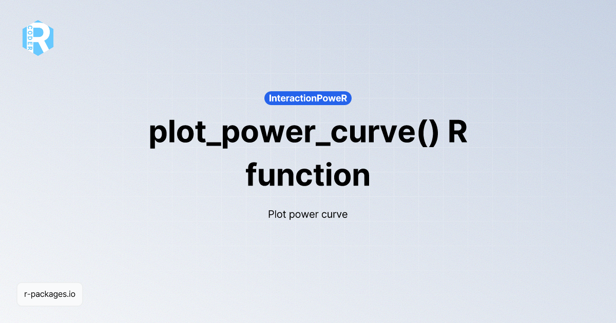 plot_power_curve() R function from [InteractionPoweR] | R PACKAGES