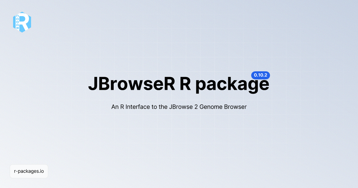 JBrowseR R package [Documentation] | R PACKAGES