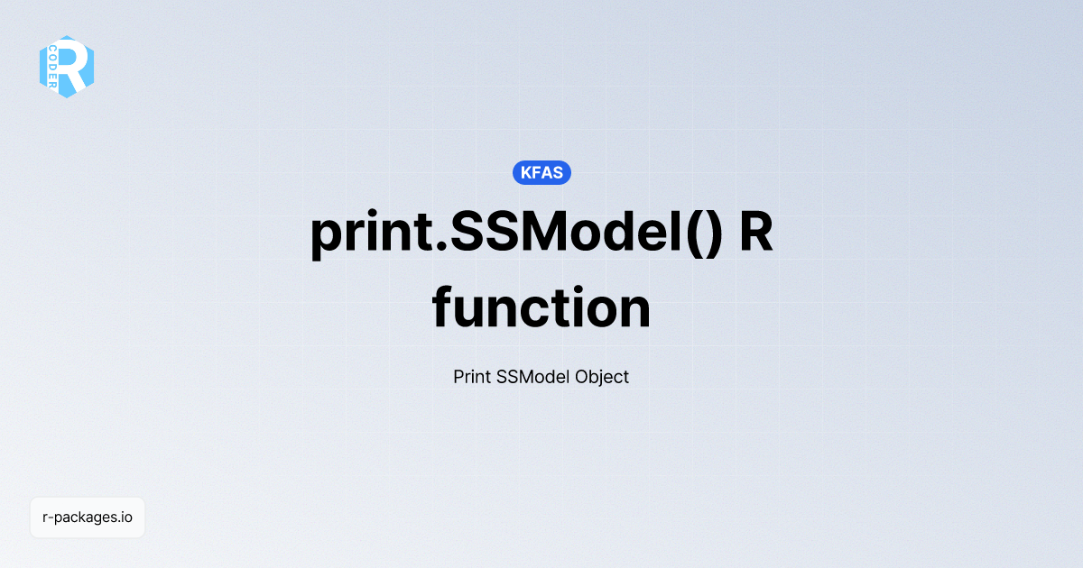print.SSModel() R function from [KFAS] | R PACKAGES