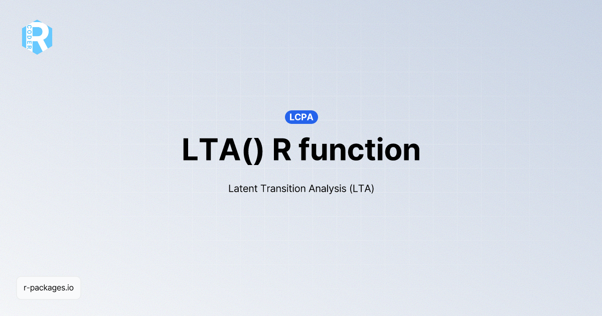LTA() R function from [LCPA] | R PACKAGES