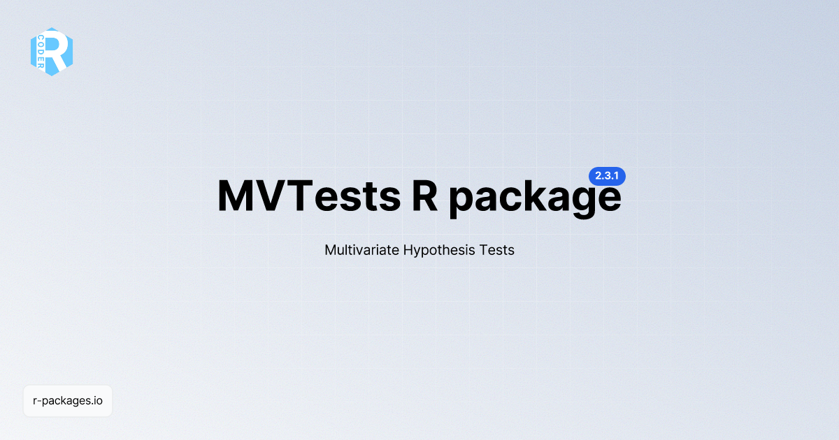 MVTests R package [Documentation] | R PACKAGES