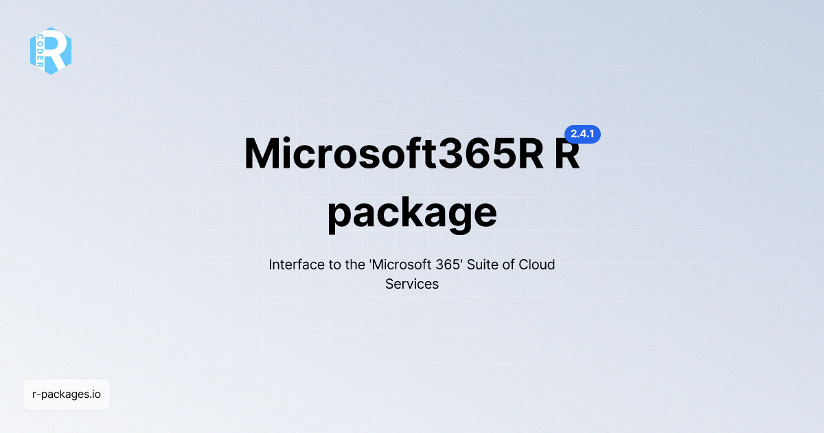 Microsoft365R R package [Documentation] | R PACKAGES