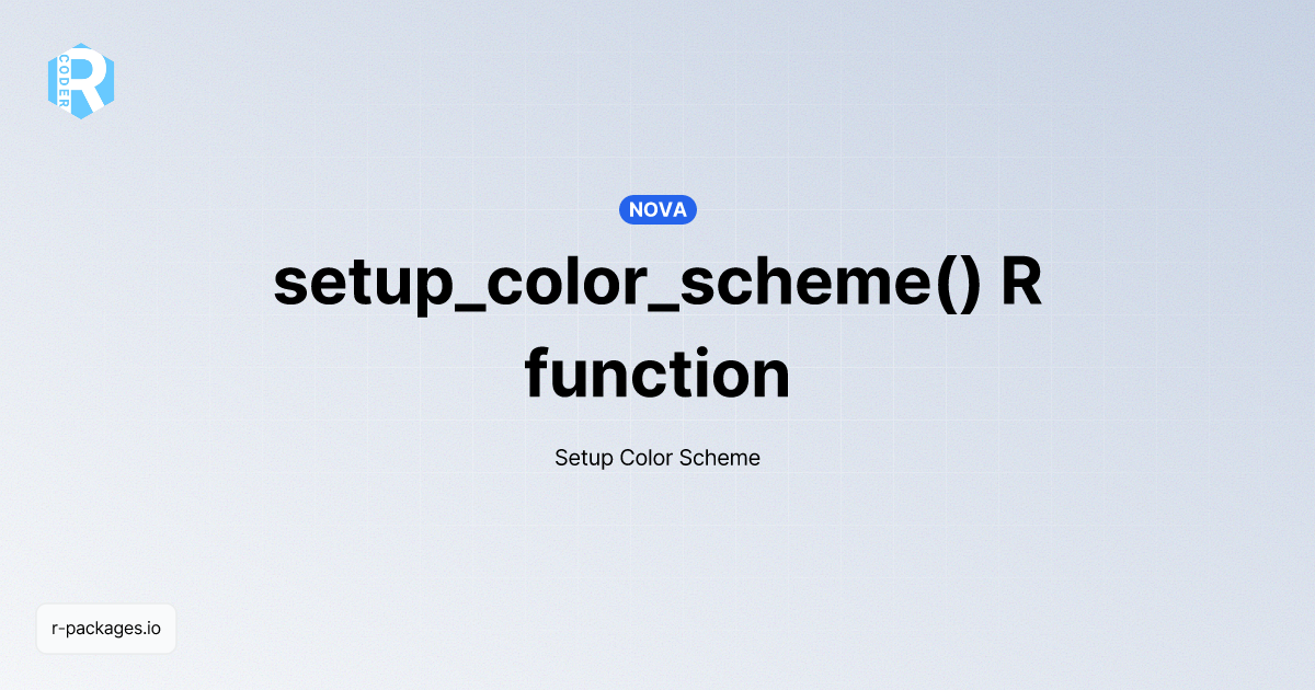 setup_color_scheme() R function from [NOVA] | R PACKAGES