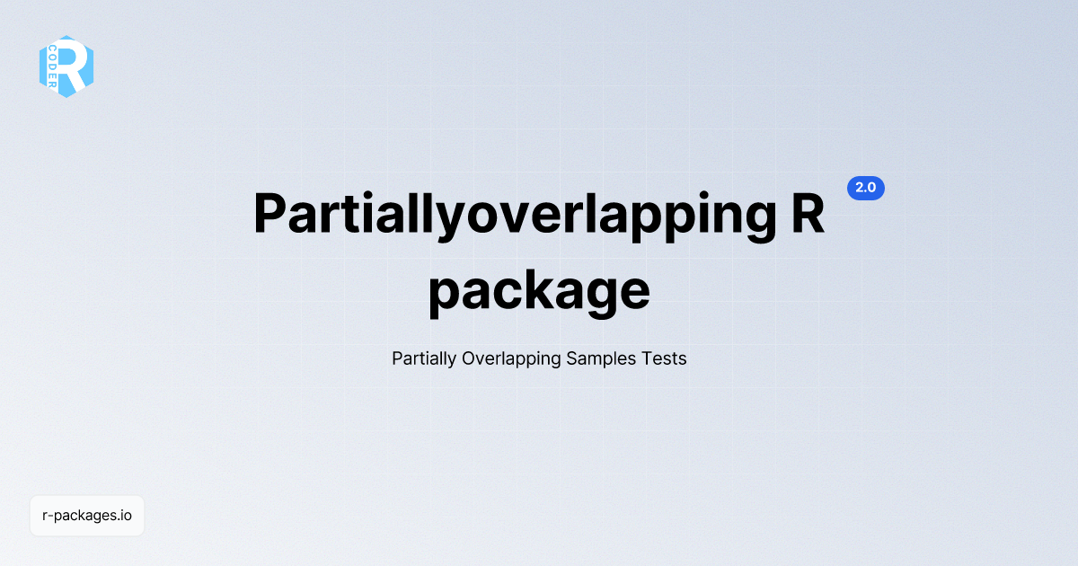 Partiallyoverlapping R package [Documentation] | R PACKAGES