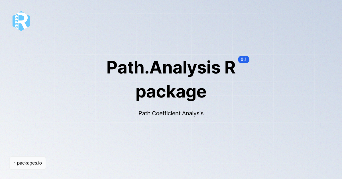 Path.Analysis R package [Documentation] | R PACKAGES