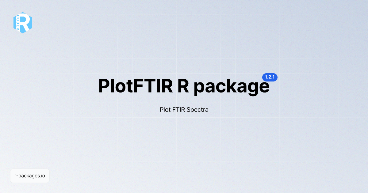 PlotFTIR R package [Documentation] | R PACKAGES