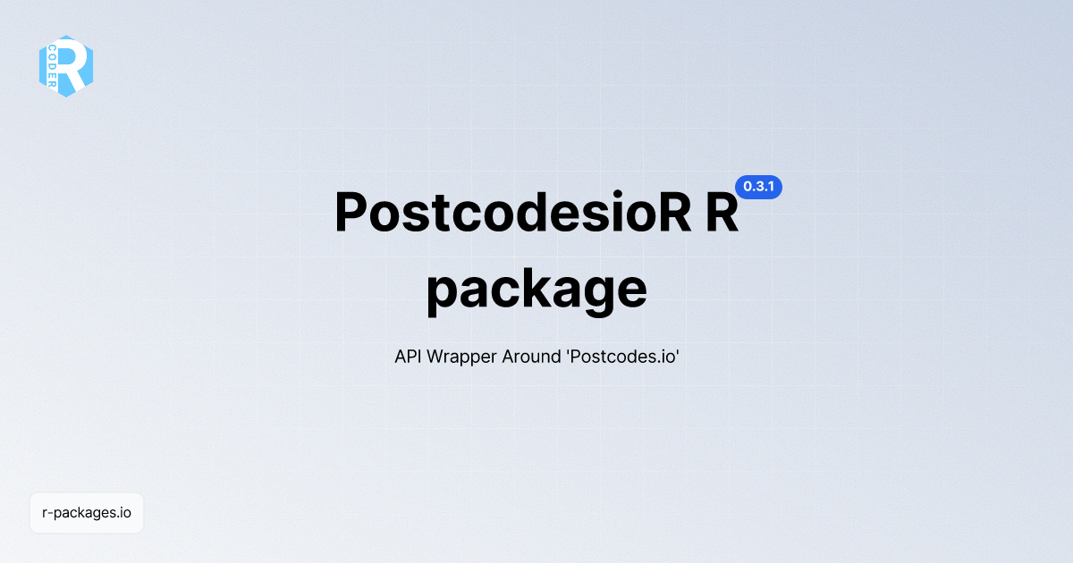 PostcodesioR R package [Documentation] | R PACKAGES