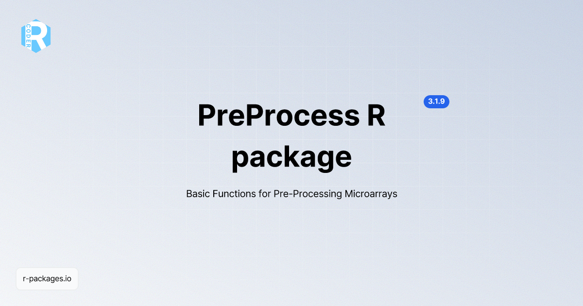 PreProcess R package [Documentation] | R PACKAGES