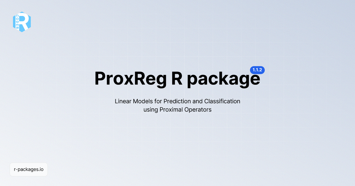 ProxReg R package [Documentation] | R PACKAGES