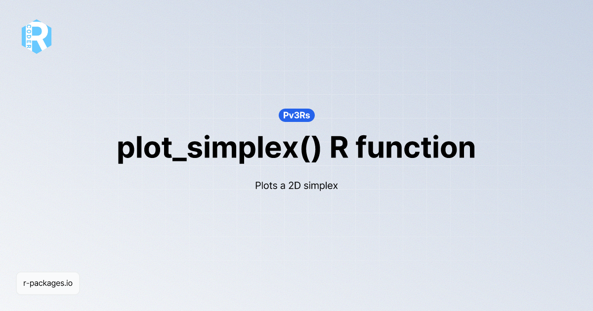 plot_simplex() R function from [Pv3Rs] | R PACKAGES