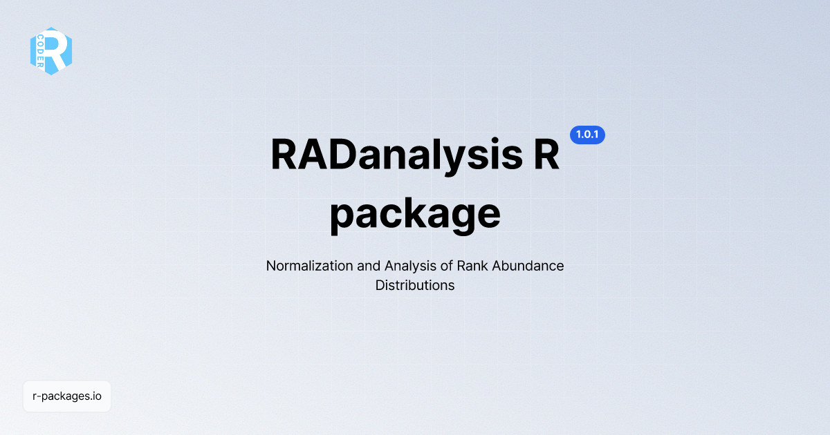 RADanalysis R package [Documentation] | R PACKAGES